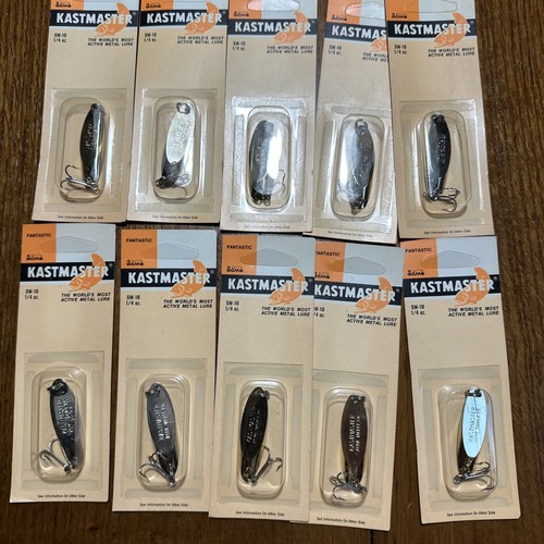Lot Of 10 Acme Kastmaster SW-10. 1/4 oz Fishing Lure New Old Stock. 299 ...