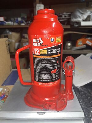 Big Red T91203B Portable 12 Ton Bottle Jack Heavy Duty Car Lift Repair ...