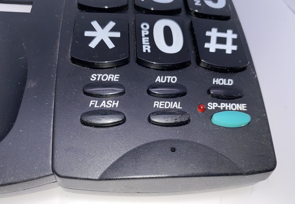 Reizen Black Big Button Phone for wall or desk with Speaker Telephone ...