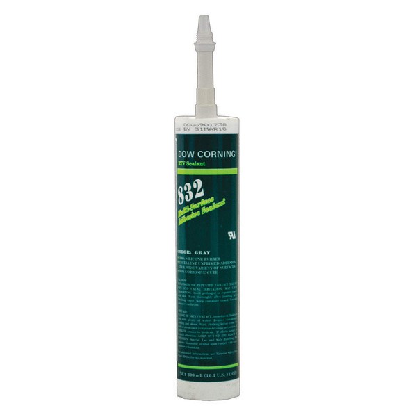 Dow Corning 832 300ml Gray Silicone RTV Rubber Multi Surface Adhesive ...