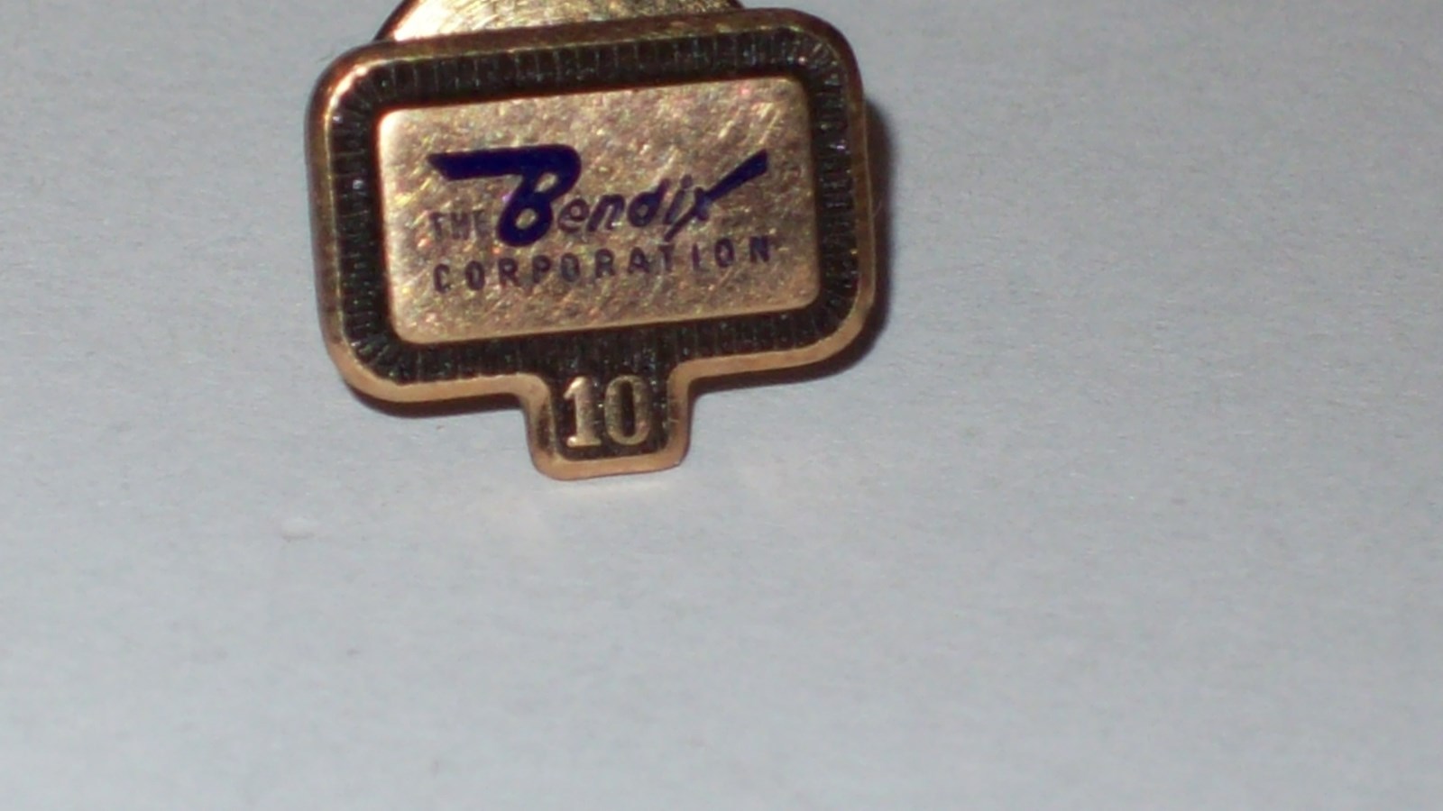 VINTAGE - Bendix Ten (10) Year Employee Service Pin Tie Tack 1/10 10KT ...