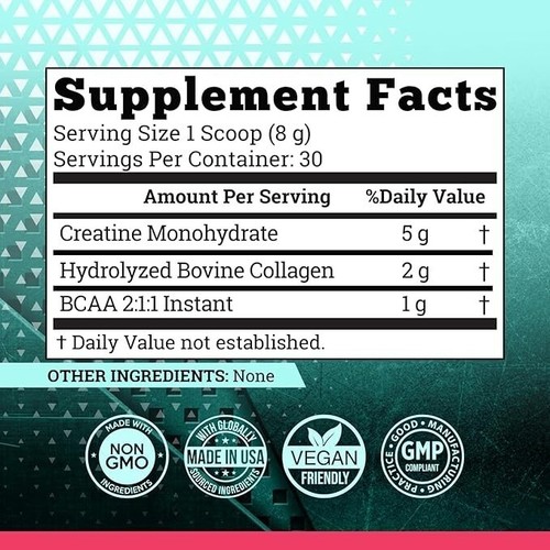 High Purity 5G Creatine Monohydrate Powder for Women –240g (30 Servings ...