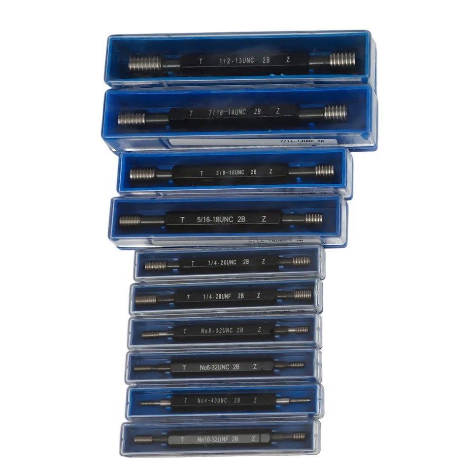 10 Pcs UNC/UNF Thread Plug Gage Gauge Set Double End Go And No Go H28 ...