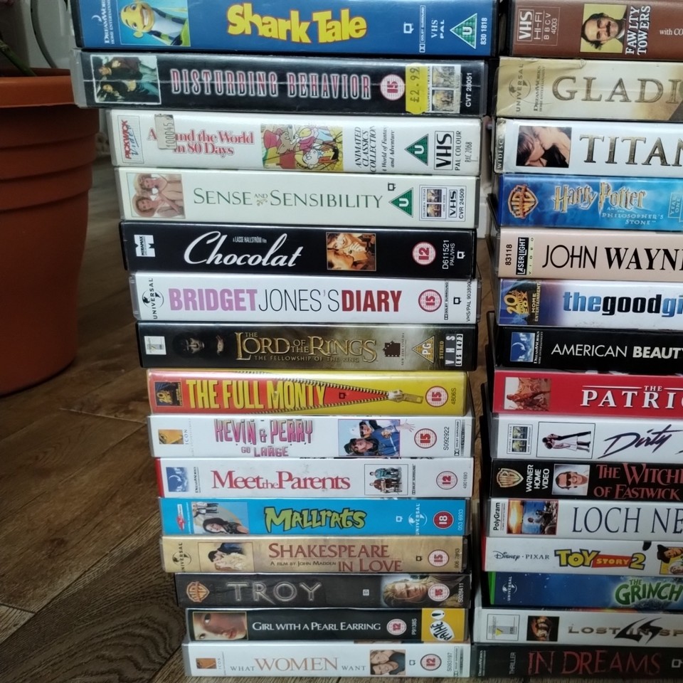 VHS Video Tape Bundle Job Lot - 30 Random VHS TAPES from The 80s And ...