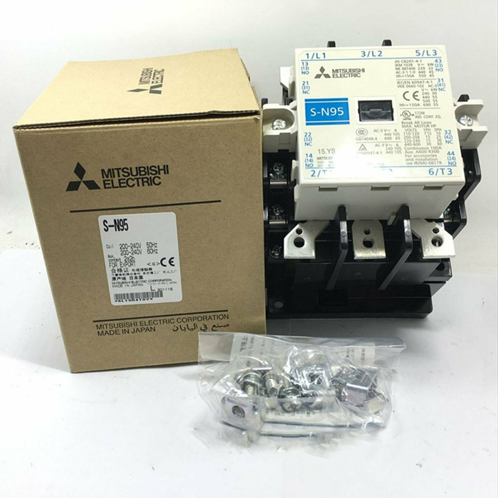 1Pcs New Mitsubishi S-N95 SN95 Magnetic Contactor 200VAC free shipping ...