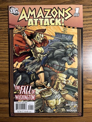 AMAZONS ATTACK! 1 WONDER WOMAN PETER WOODS COVER DC COMICS 2007 | eBay