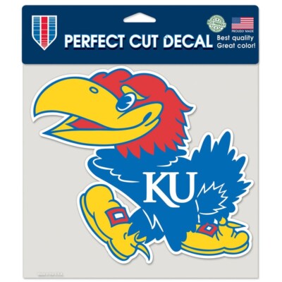 KANSAS JAYHAWKS LOGO 8"X8" COLOR DIE CUT DECAL NEW WINCRAFT 👀 | eBay