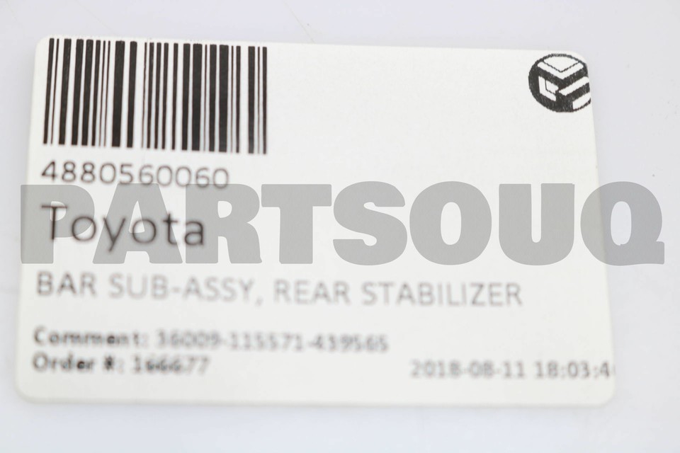 4880560060 Genuine Toyota BAR SUB-ASSY, REAR STABILIZER 48805-60060 | eBay