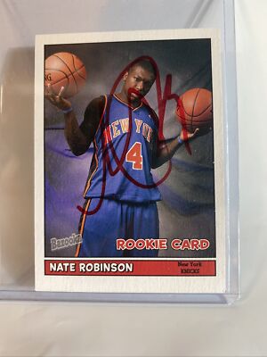 NATE ROBINSON New York Knicks Autographed Signed Card NBA~ Topps 2005 ...