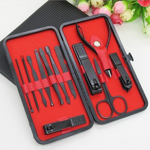 12Pack Pedicure / Manicure Set Nail Clippers Cleaner Cuticle Grooming ...