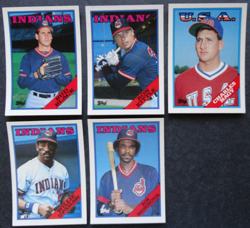 1988 Topps Traded Cleveland Indians Team Set of 5 Baseball Cards | eBay