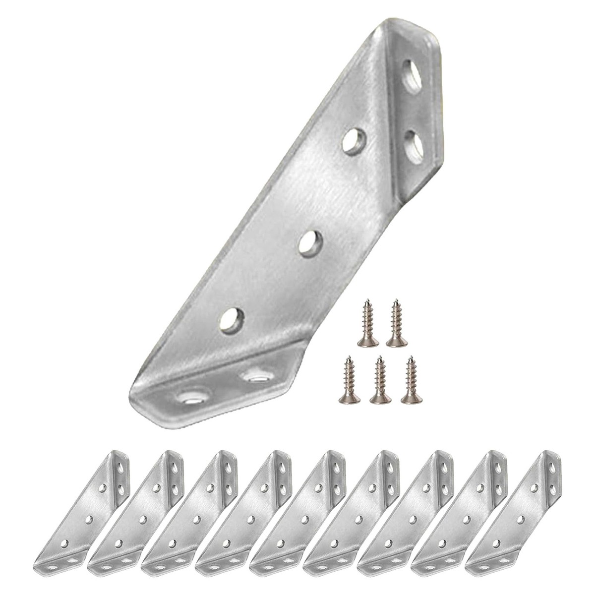 Metal T Braces For Wood Pack Of 10 Galvanised Steel Angle Brackets