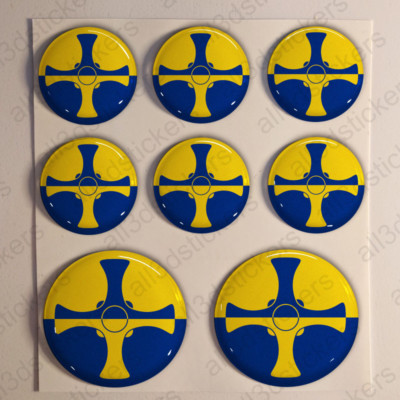 Durham Stickers Domed Resin 3D Flags Durham Vinyl Sticker Decals ...