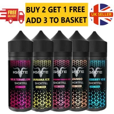 E Cig E Liquid Ignite Vape Juice 0mg 100ml Shortfill 🔞 | eBay
