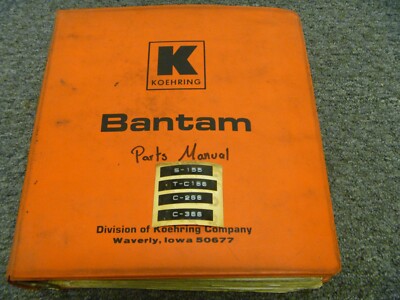 Koehring Bantam S-155 T-C166 C-266 C-366 Excavator Parts Catalog Manual ...