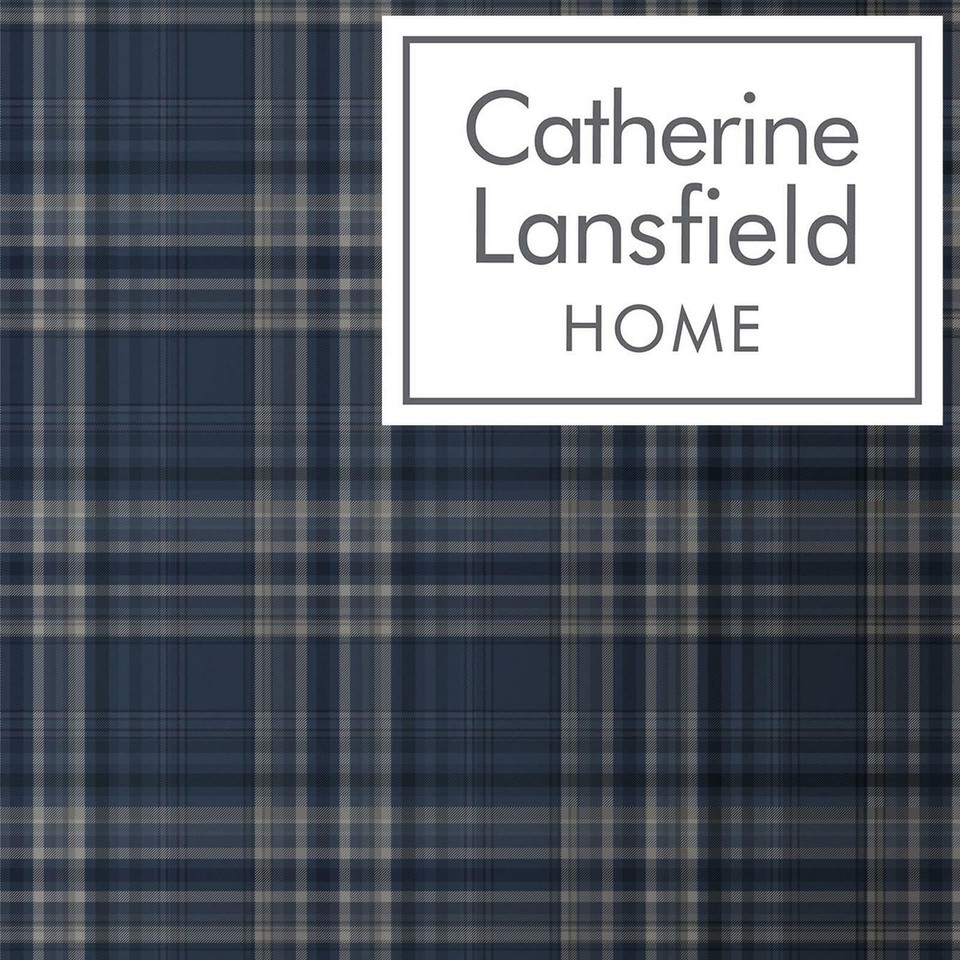 Catherine Lansfield Metallic Kelso Tartan Check Navy 165524 Muriva ...