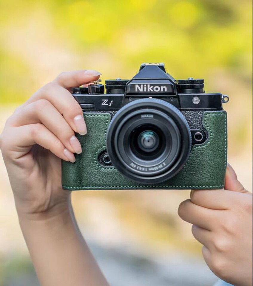 Retro Genuine Real Leather Handmade Camera Half Case Bag Cover For ...