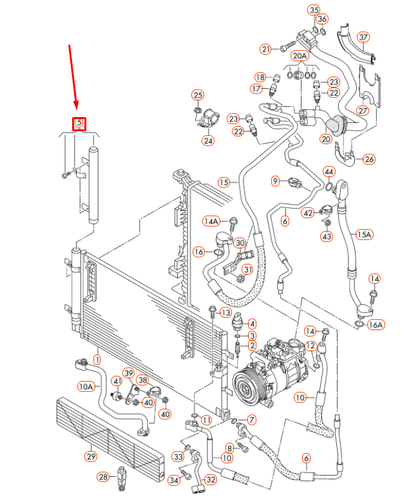 New AUDI A4 B8 A/C Dryer Insert With Attachment Parts 8K0298403B | eBay