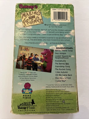 Barney Making New Friends VHS Video Tape VTG | Grelly USA