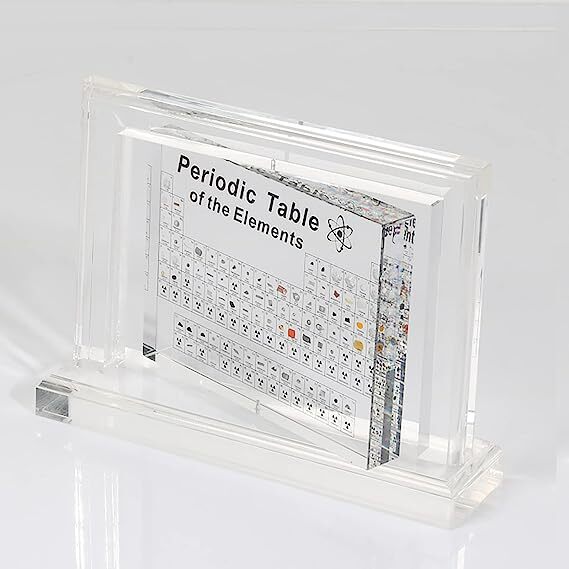 Periodic Table With Real Elements Inside, Acrylic Periodic Table ...