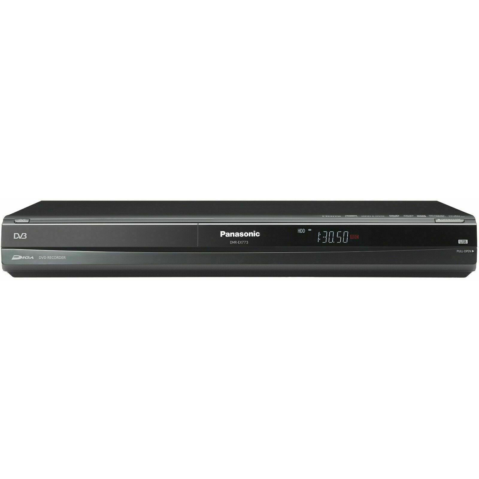 Panasonic DMR-EX773 160GB HDD DVD Recorder Freeview+ 1080p HDMI Black ...