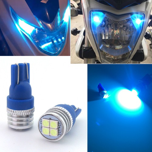 Ice Blue Motorcycle Position Parking City Lights 2825 168 194 W5W SMD ...