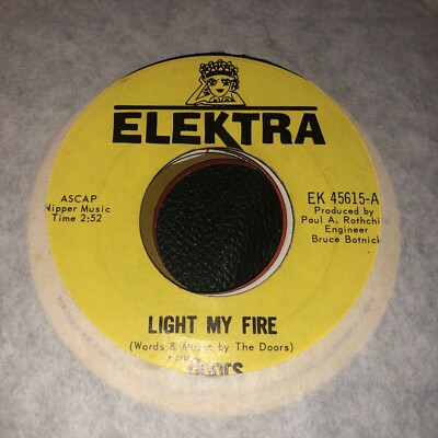 DOORS: light my fire / the crystal ship ELEKTRA 7" Single 45 RPM | eBay