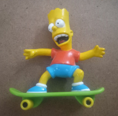 Vintage 1998 FOX Bart Simpson on Skateboard Red Shirt Rare 2.7" PVC Figure | eBay
