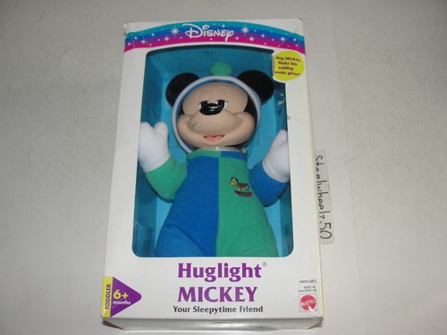 Vintage Huglight Mickey Mouse 13" Plush Toy Mattel Sleepytime Friend ...