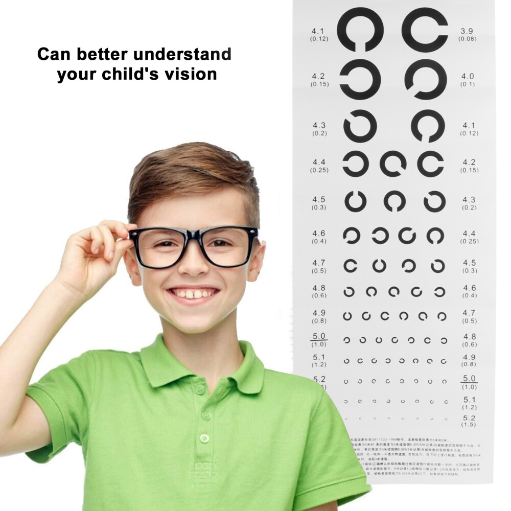 3 Sets Pvc Eye Chart Child Visual with | Grelly UK