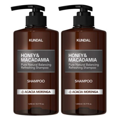 KUNDAL Nature Shampoo Acacia Moringa Scent 1058ml(35.77oz) x 2ea Korean ...