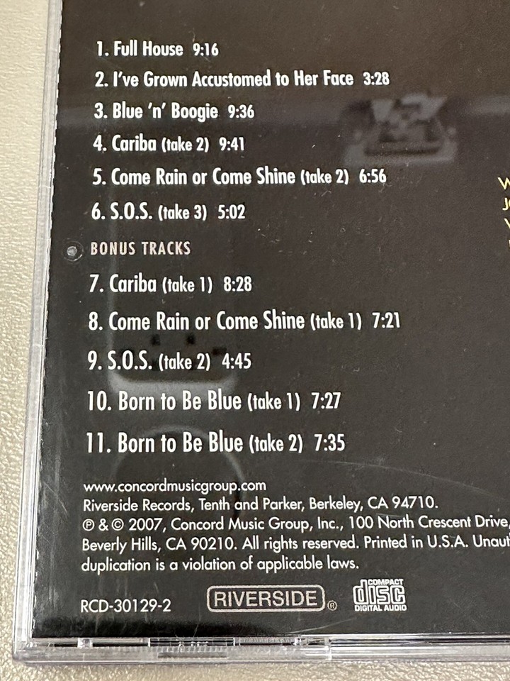 Wes Montgomery: Full House Live at Tsubo Berkeley California Riverside ...