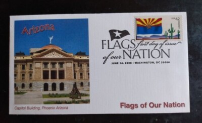 ARIZONA FLAGS OF OUR NAITON CAPITOL BUILDING 2009 FLEETWOOD CACHET FDC ...