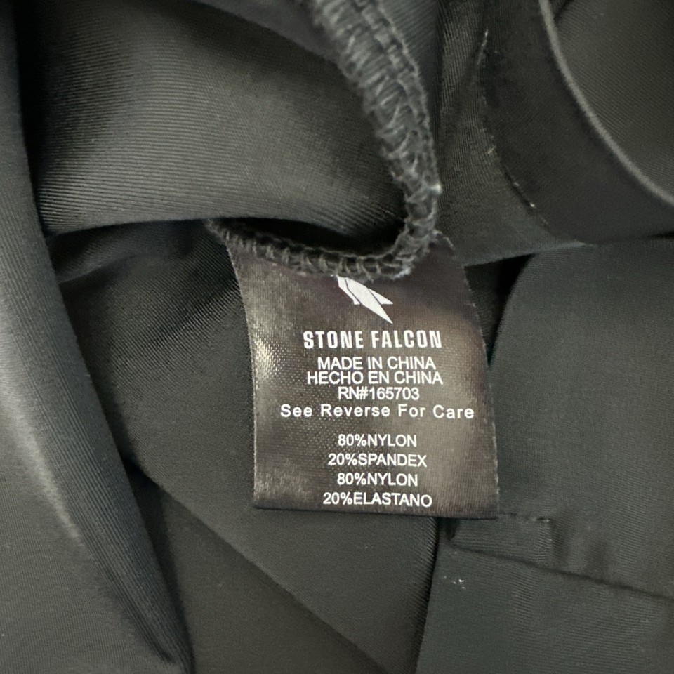 Stone Falcon Men’s Black Performance Polo Shirt Golf Athleisure Size ...