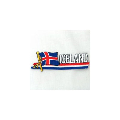 ICELAND SIDEKICK WORD COUNTRY FLAG IRON-ON PATCH CREST BADGE 1.5 X 4.5 IN | eBay