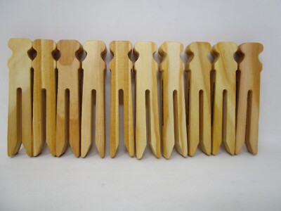 50 Hand Made in the USA Straight Square Clothespins Tung Oil Clothes ...