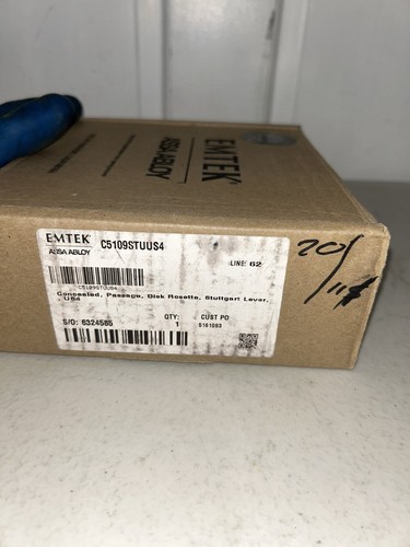 Emtek Stuttgart Lever w/ Disk, Emtek C5109-STU-US4, Emtek Assa Abloy | eBay