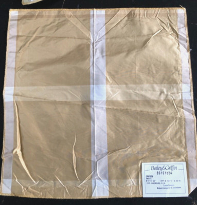 BAILEY & GRIFFIN Grayson in Amber 18" Silk Plaid Fabric Sample | eBay