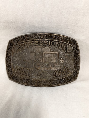 Vintage JJ - Professional Truck Driver Belt Buckle | eBay