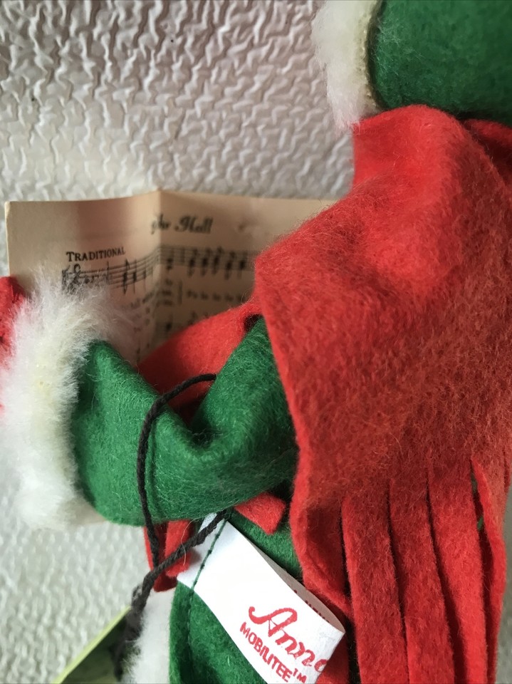 1974 Annalee Christmas Tree Topper Caroler Woman 8” Poseable Figure ...