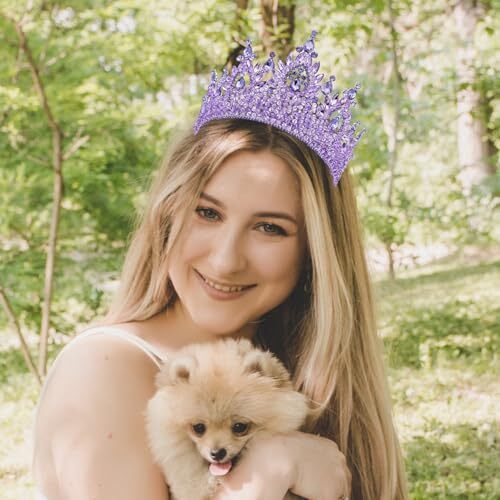 Large Tiaras and Crowns for Women Crystal Tall Pageant Crowns Light ...