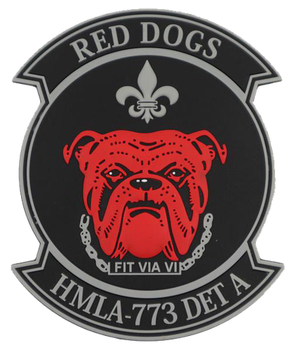 4" MARINE CORPS HMLA-773 DET A RED DOGS HELI SQUAD HOOK & LOOP PVC ...