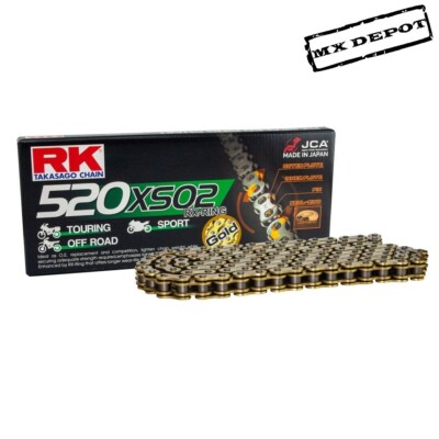 RK 520 XS02 X-RING ENDURO CHAIN GOLD KTM EXC125 EXC150 EXC200 EXC250 ...