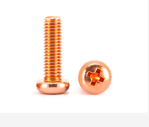 US Thread 6#32 T2 Copper Screws Phillips Cross Round Pan Head Bolt 5mm ...