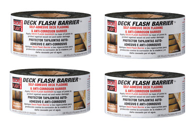 4 Rolls Deck Flash 3 in. W x 75 ft. L Tape Self Adhesive Deck Flashing ...