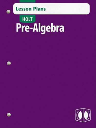 Holt Pre-Algebra Lesson Plans 9780030697289 | eBay