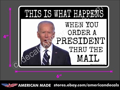 TRUMP 2024 STICKER MAIL ORDER BIDEN ANTI DEMOCRAT MAGA DECAL | eBay