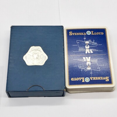 VINTAGE 1957 SVENSKA LLOYD BOAT SHIPPING LINE PACK OF PLAYING CARDS ...