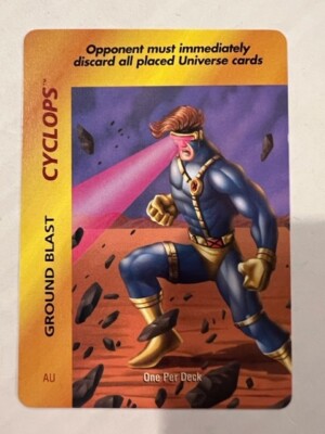 Marvel Overpower CYCLOPS AU Ground Blast Classic Rare OPD 1995 NM/M ️ ...
