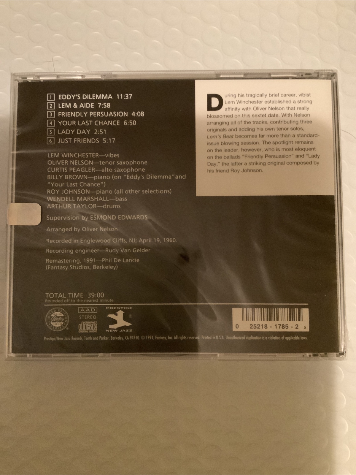 Lem's Beat by Lem Winchester Sextet, Factory sealed CD, $19 ...